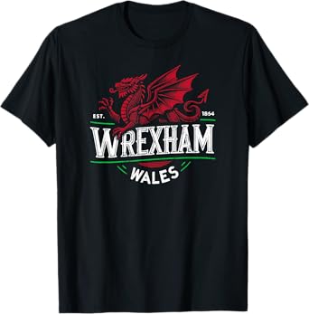 Amazon.com: Wrexham Wales Welsh Dragon Label Style Distressed T-Shirt : Clothing, Shoes & Jewelry